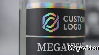 black hologram peptide label