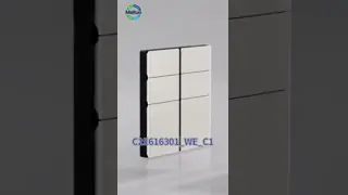 Schneider C2E616301_WE_C1 JINGYUE KNX 6-Gang Elegant White Panel, Multi-Scene Central Control KNX Bu
