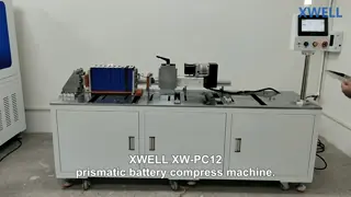 Prismatic Battery Pack Stacking and Compression Machine