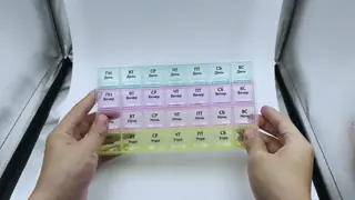 Custom Logo Modern Plastic Rectangle Weekly Pill Box with 28 Compartments Convenient Container