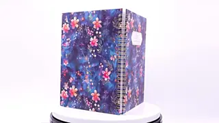 Weekly & Monthly Schedule Planner, Hardcover Notebook With Floral Design