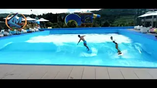 Square Flowrider Surf Pool Custom 90kw Power For Shopping Mall
