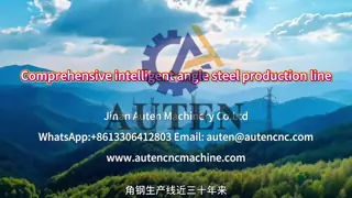 Fully automatic cnc angle typing punching cutting notching production line