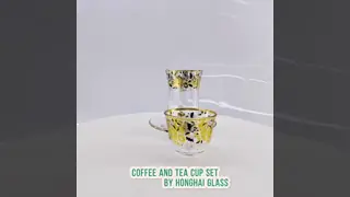 Premium 36 Piece Glass Tea and Coffee Set for Hosting 1498B-25C27