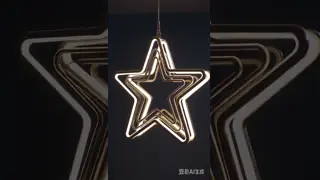 Unique Offset Double Star LED Light IP65 Outdoor Waterproof Christmas Commercial Decoration