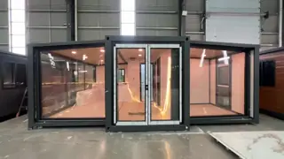 20ft Expandable Home with Floor-to-Ceiling Glass & Hurricane Proof Walls