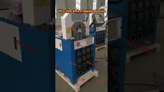 Ultra-slim hose crimping machine
