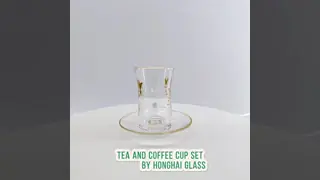 High Quality Glass Tea Cup Set for Home and Office