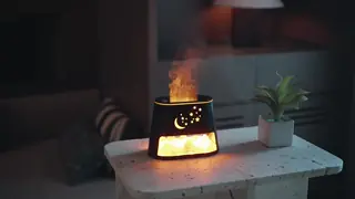 Himalayan Salt Flame Aroma diffuser with remote control and Seven Color Change