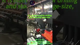 BT40 Taper Of Drilling Spindle Cnc Angle Steel Drilling Marking  Machine Model ADM3635