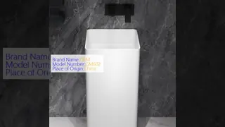 Modern Solid Surface Pedestal Basin Luxury Bathroom Upgrade