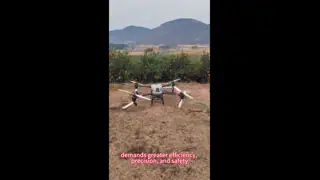 DJI Agras T50 Agricultural Drone in Citrus Orchard Spraying