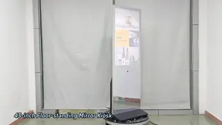 43 inch Magic Mirror Glass LCD Kiosk with Camera and Thermal Camera