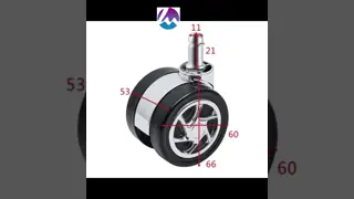 Office funiturer chair mini plastic PVC small caster wheels threaded stem caster wheels