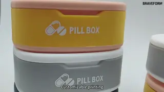 Custom Personalized PP Medicine Storage Pill Box Safety Pill Management Plastic Storage Cases