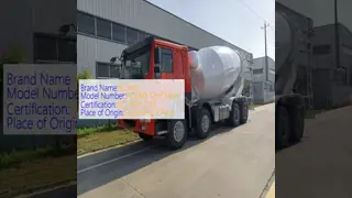 Used HOWO 12m3 Transit Mixer 8x4 Heavy Duty Construction Truck