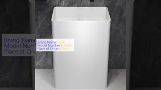 Modern Solid Surface Pedestal Basin for Luxury Bathrooms