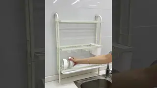 Maximize Laundry Space With This Metal Washing Machine Rack