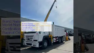 Howo 6x4 Truck Mounted Crane 8 Ton Self Loading Dump Truck