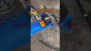 Demonstration of a 12–24V Portable Hydraulic Hose Crimping Machine
