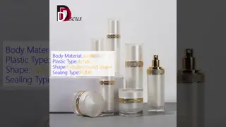 Luxury Gold Acrylic Airless Pump Bottle for Skincare