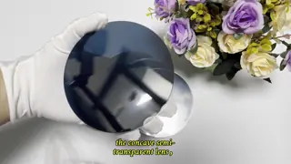 Acrylic concave half-silvered mirror