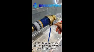 Let’s take a closer look at how our water pre-filter works
