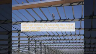 60m Clear Span Hot Dip Galvanized Aircraft Hangar Solution