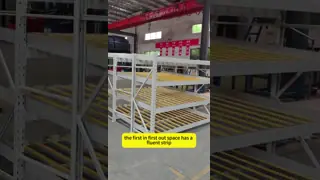 No Power Silent Gravity Flow Rack, Energy Saving Roller Type Flow Through Shelving for Factory