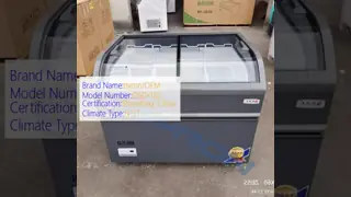 Commercial EU Island Freezer Manual Control for Retail