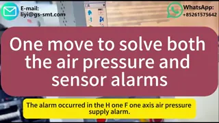 One move to solve both the air pressure and sensor alarms