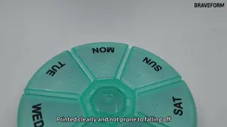 7-day round portable medicine box