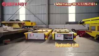 35T Intelligent Hydraulic Lift Rail Transfer Cart,Flexible Operated Battrey RGV Cart