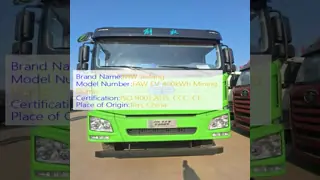 FAW Jiefang 400kWh Electric Tipper Zero Emission Power