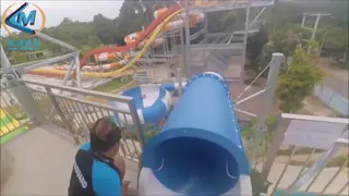 Nice Feature Aqua Amusement  Water Space Bowl Slide with 1.5m Pool depth for sale