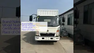 HOWO 8 Ton Box Truck Reliable Urban Delivery Solution
