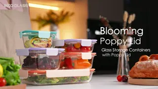 blooming glass food container with poppy lid