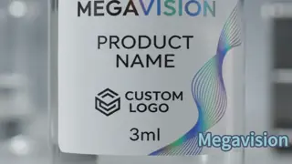 white hologram peptide label