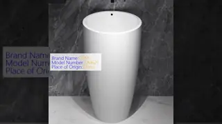 Modern Solid Surface Pedestal Basin Luxury Bathroom Upgrade