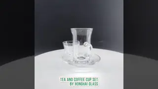 Elegant 18 Piece Glass Tea and Coffee Cup Set