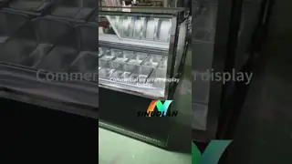 16 Pans Ice Cream Display Freezer Catering Equipment For Stores