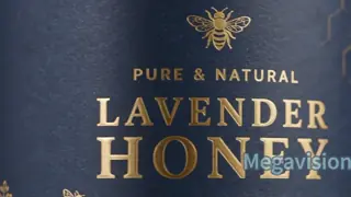 hot stamping blue honey label