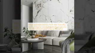 Beige Marble Look Porcelain Tiles for Modern Kitchens