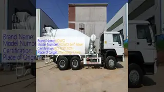 Used HOWO 8m3 Concrete Mixer Truck Ready to Work