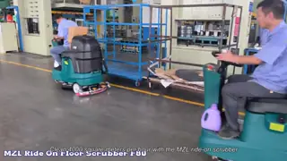 Efficient Ride On Floor Scrubber 4000m2 Per Hour