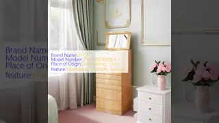 Luxury Solid Wood Jewelry Cabinet with Fingerprint Lock