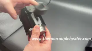 Custom SS304 Threaded Screw Plug Flange for Immersion Heater with Matching Plastic Cap