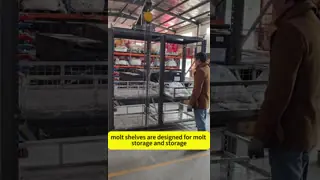 Heavy Duty Drawer Mold Storage Rack, Full Extension Pull Out Industrial Mold Shelf for Injection Fac