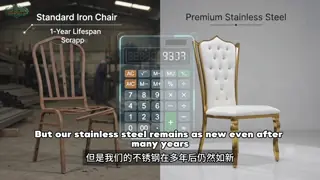 Luxury Golden Stainless Steel Wedding Chairs for Events