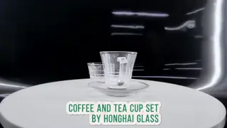 Elegant Glass Tea Cups Durable Glassware 1473B0014